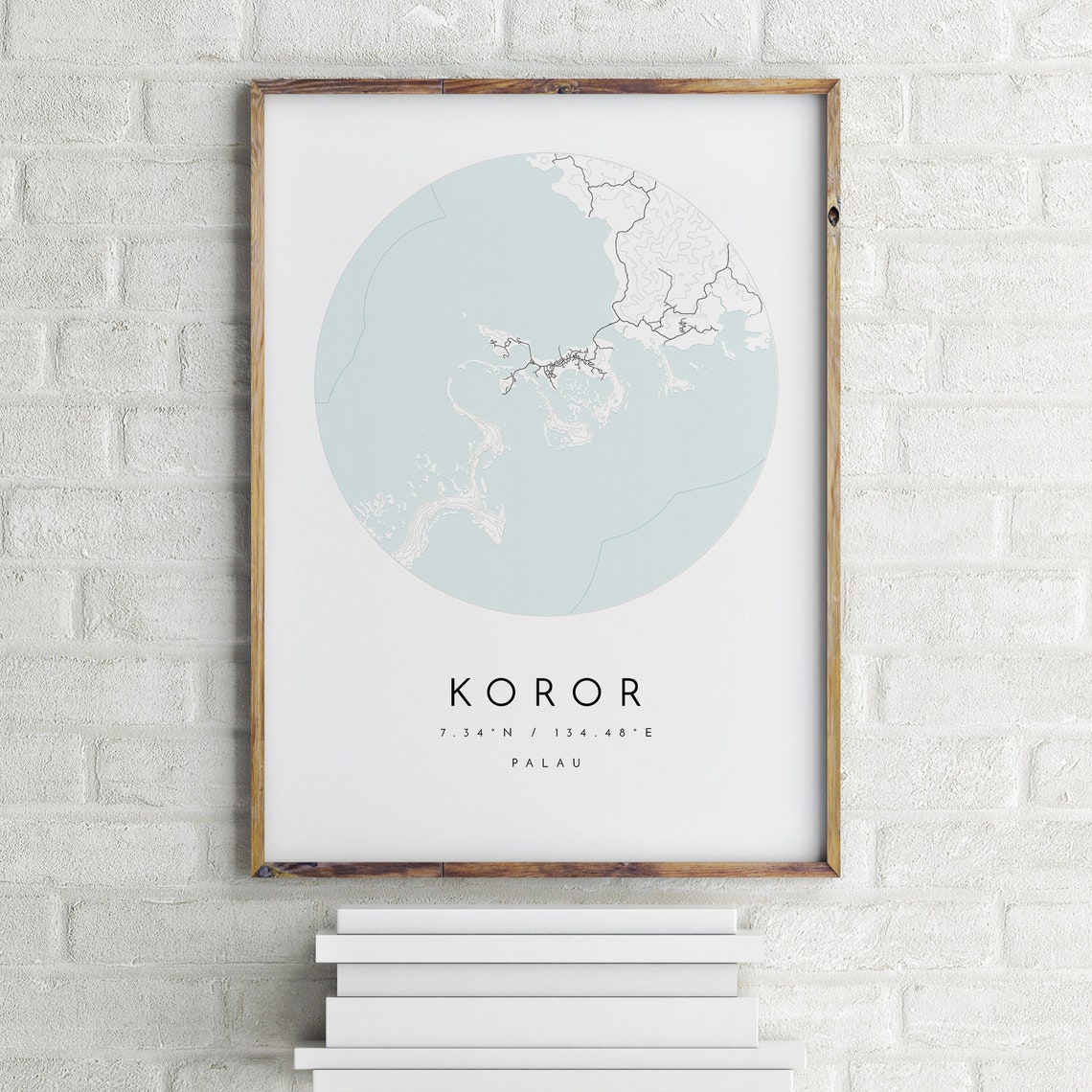 Koror Map Koror Palau City Map Home Town Map Koror Print - Etsy