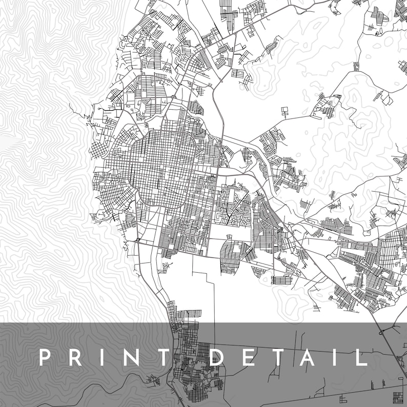 San Pedro Sula Map San Pedro Sula Honduras City Map Print - Etsy Australia