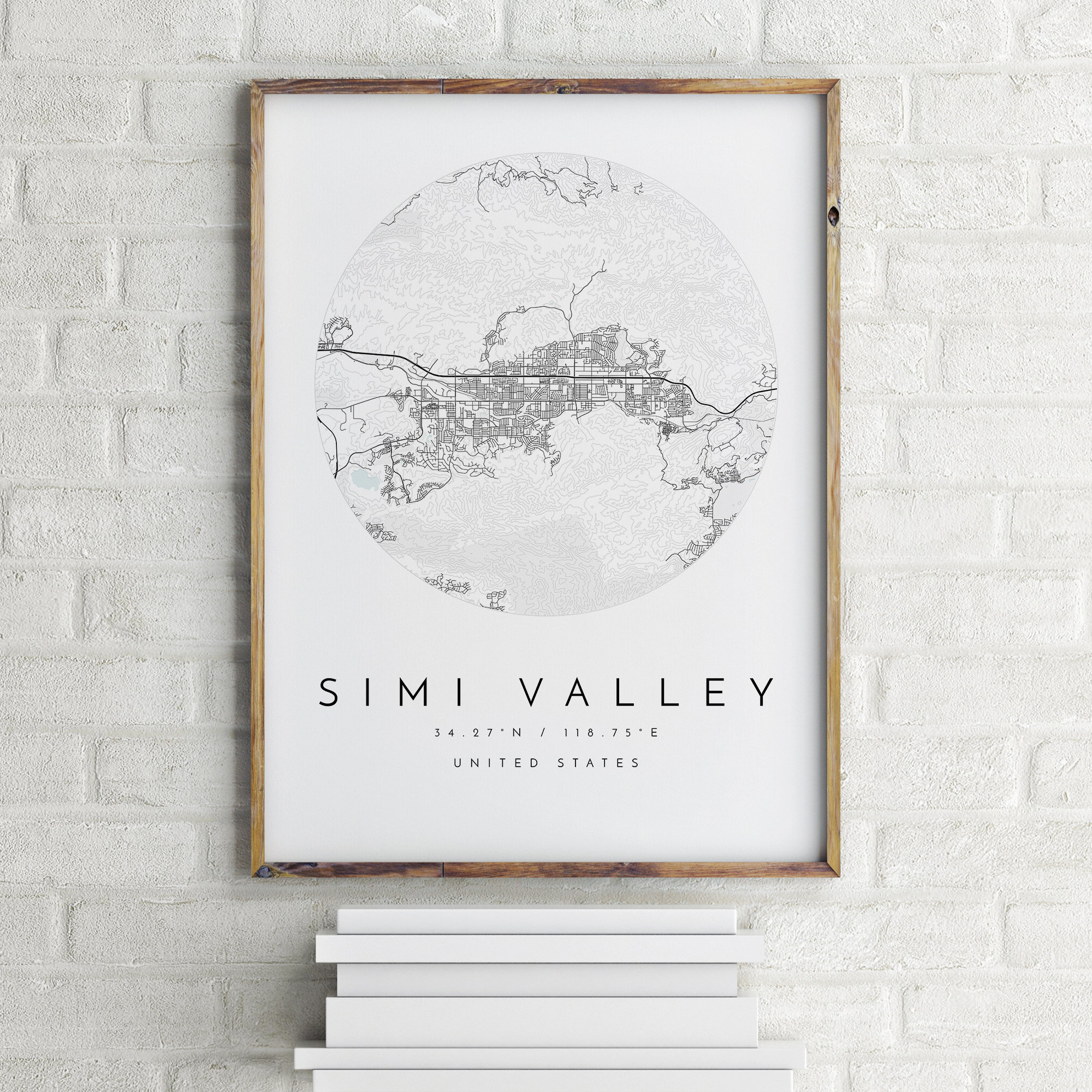 Simi Valley Map Simi Valley California City Map Home Town - Etsy