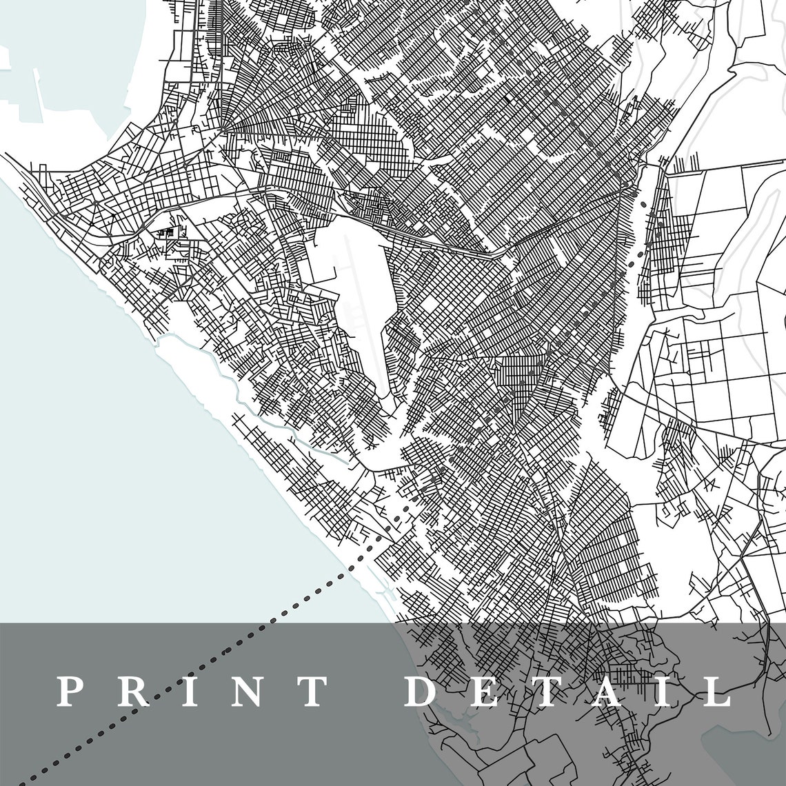 Pointe-Noire Map Pointe-Noire Republic Of Congo City Map | Etsy