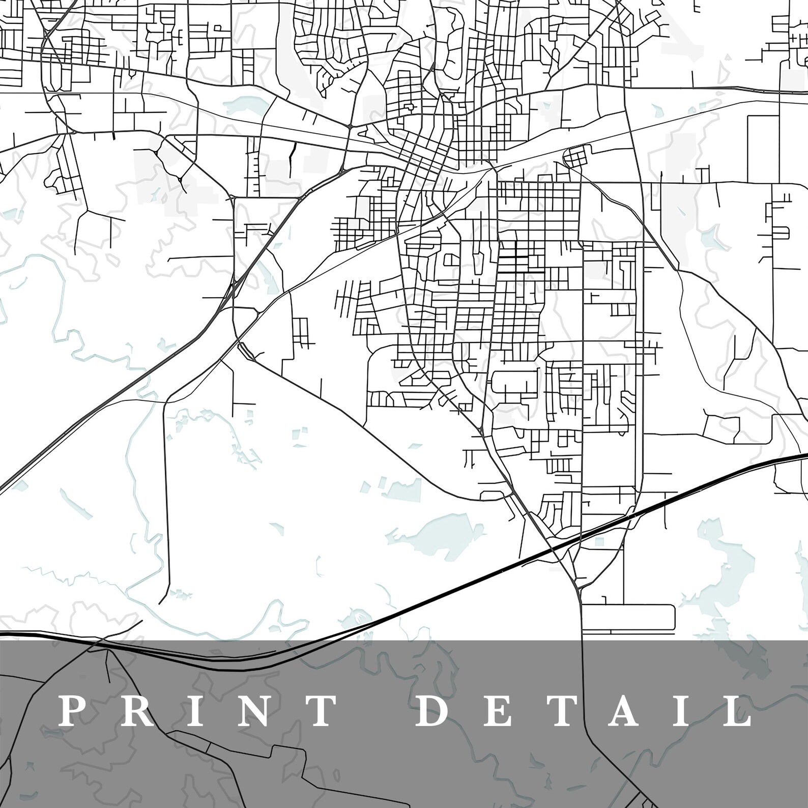 Longview Map Longview Texas City Map Home Town Map | Etsy