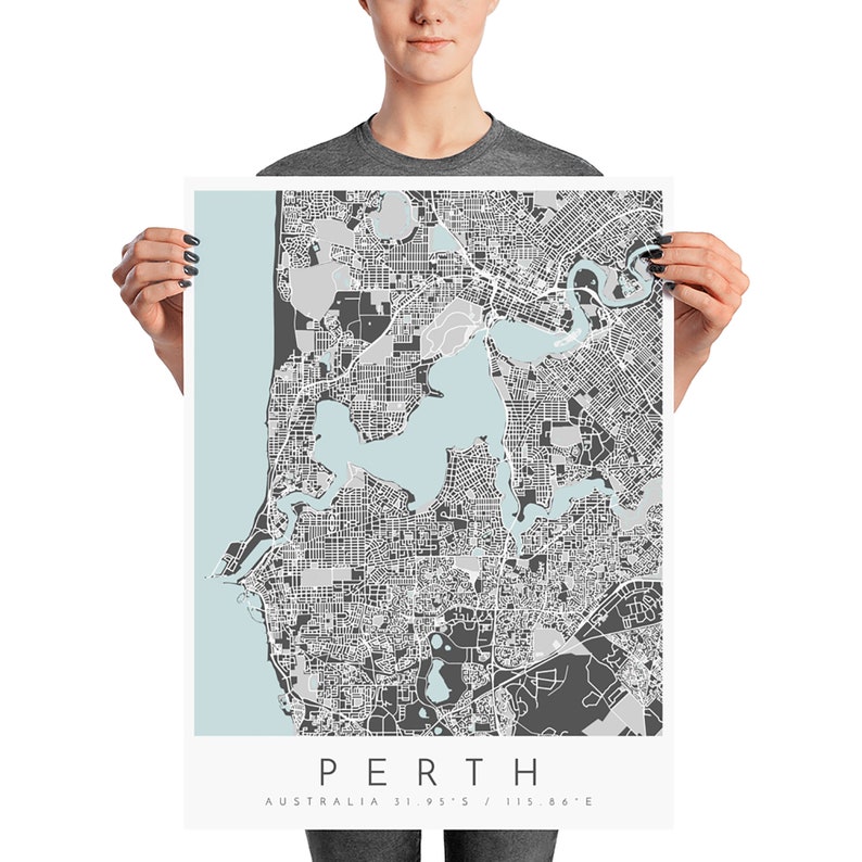 City Map Perth Map Print Perth Print Perth Map Perth - Etsy Canada