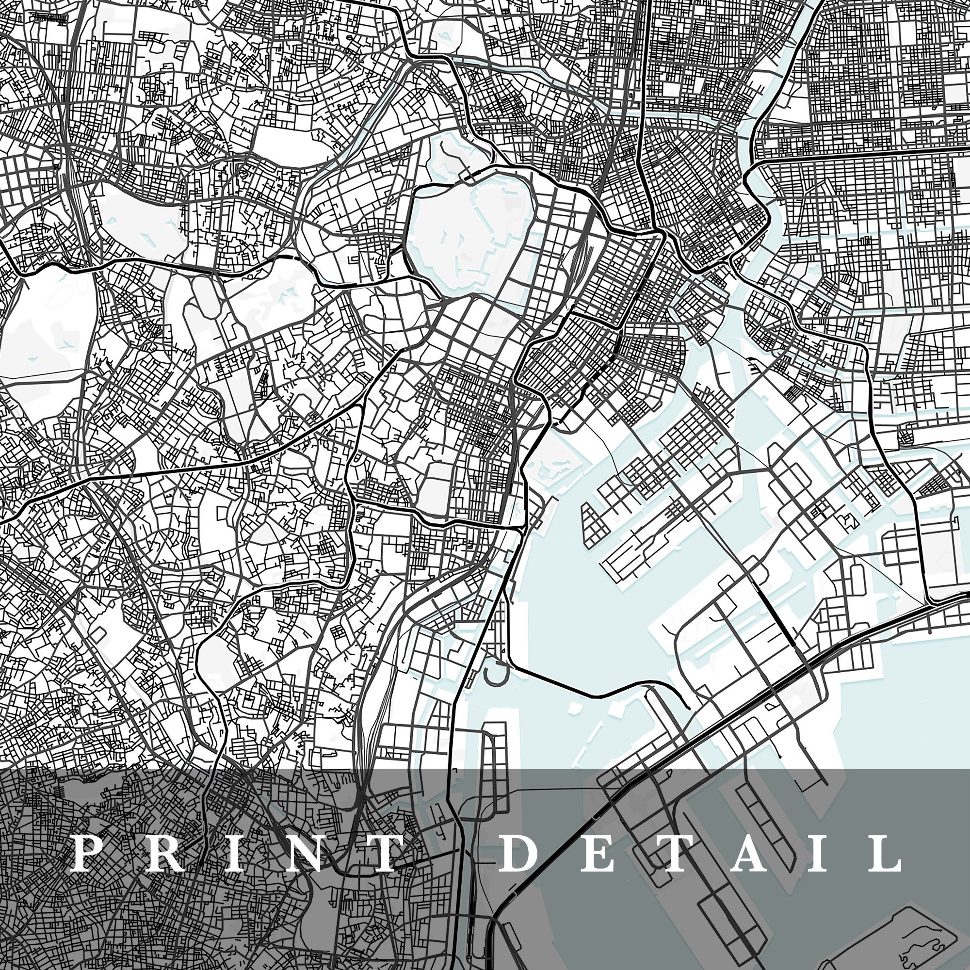 Tokyo Map Minimalist Map Tokyo Print Tokyo Poster Tokyo | Etsy