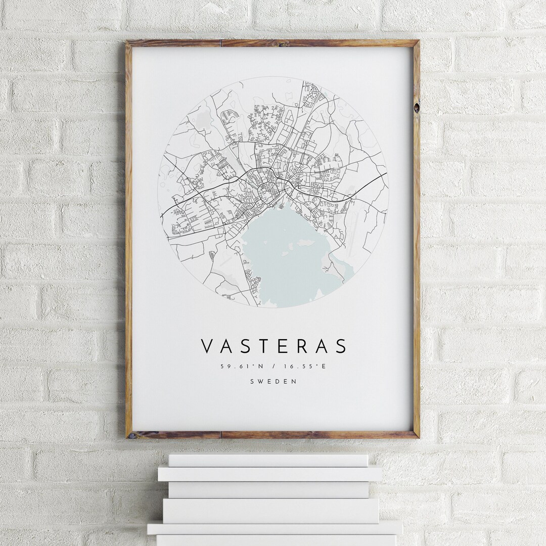 Vasteras Map, Vasteras, Sweden, City Map, Home Town Map, Vasteras Print ...