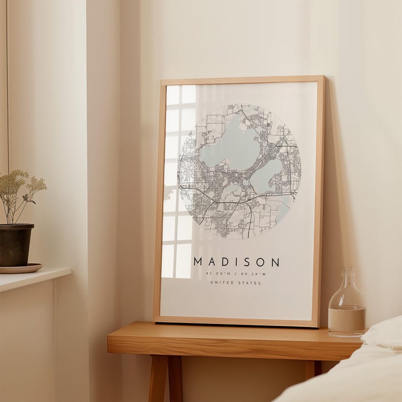 Madison City Map, Map of Madison, Home Town Map, City Map, Madison ...