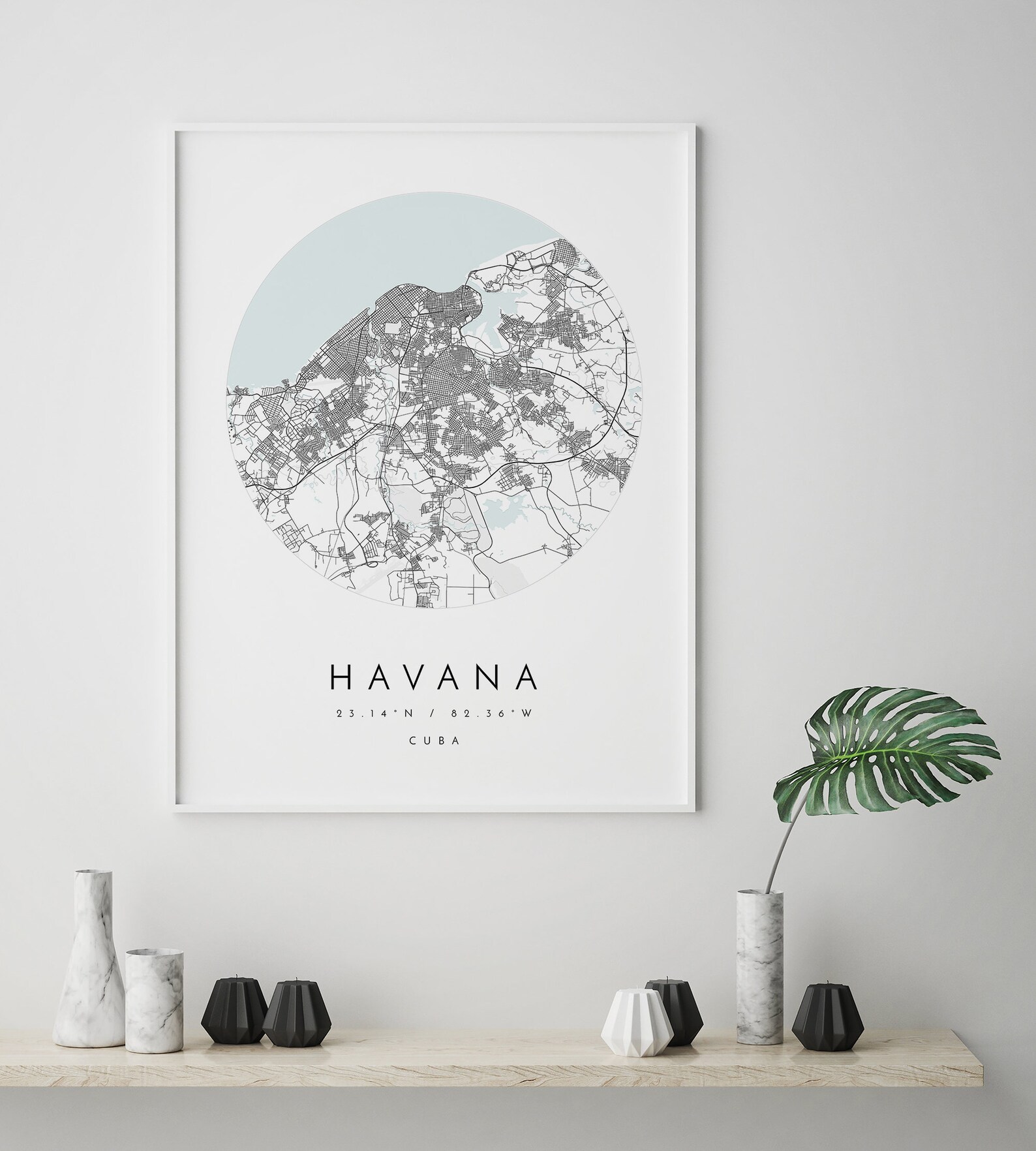 Havana Map Havana Cuba City Map Home Town Map Havana | Etsy