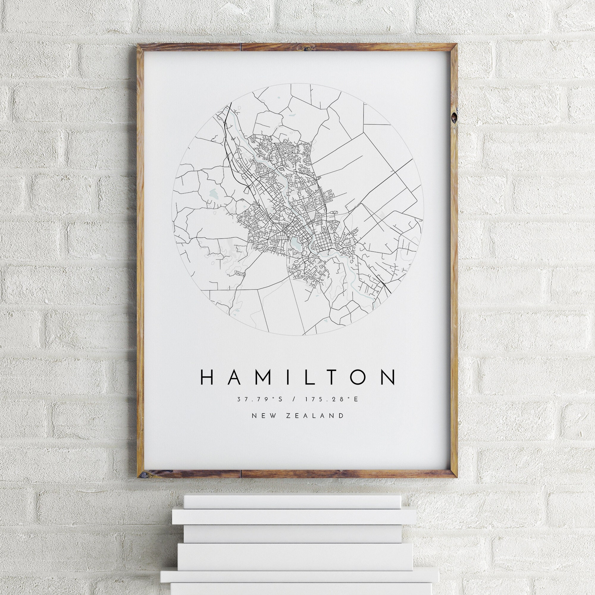 Hamilton Map Hamilton New Zealand City Map Home Town Map | Etsy