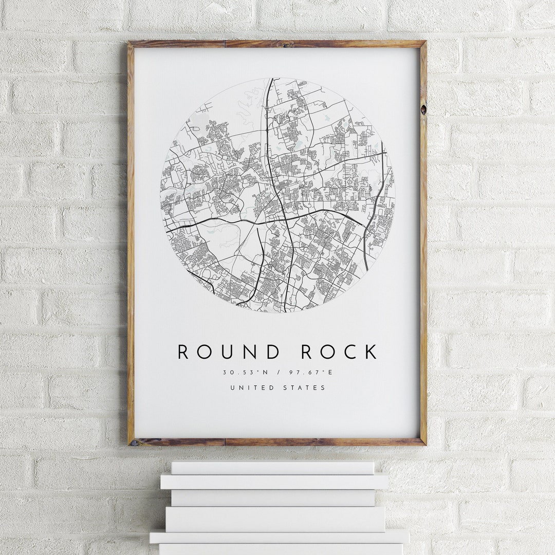 Round Rock Map, Round Rock, Texas, City Map, Home Town Map, Round Rock ...