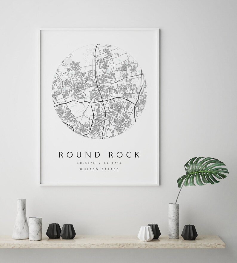 Round Rock Map, Round Rock, Texas, City Map, Home Town Map, Round Rock ...