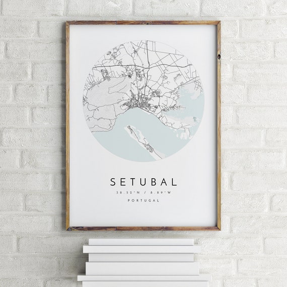 Setubal Map Setubal Portugal City Map Home Town Map | Etsy