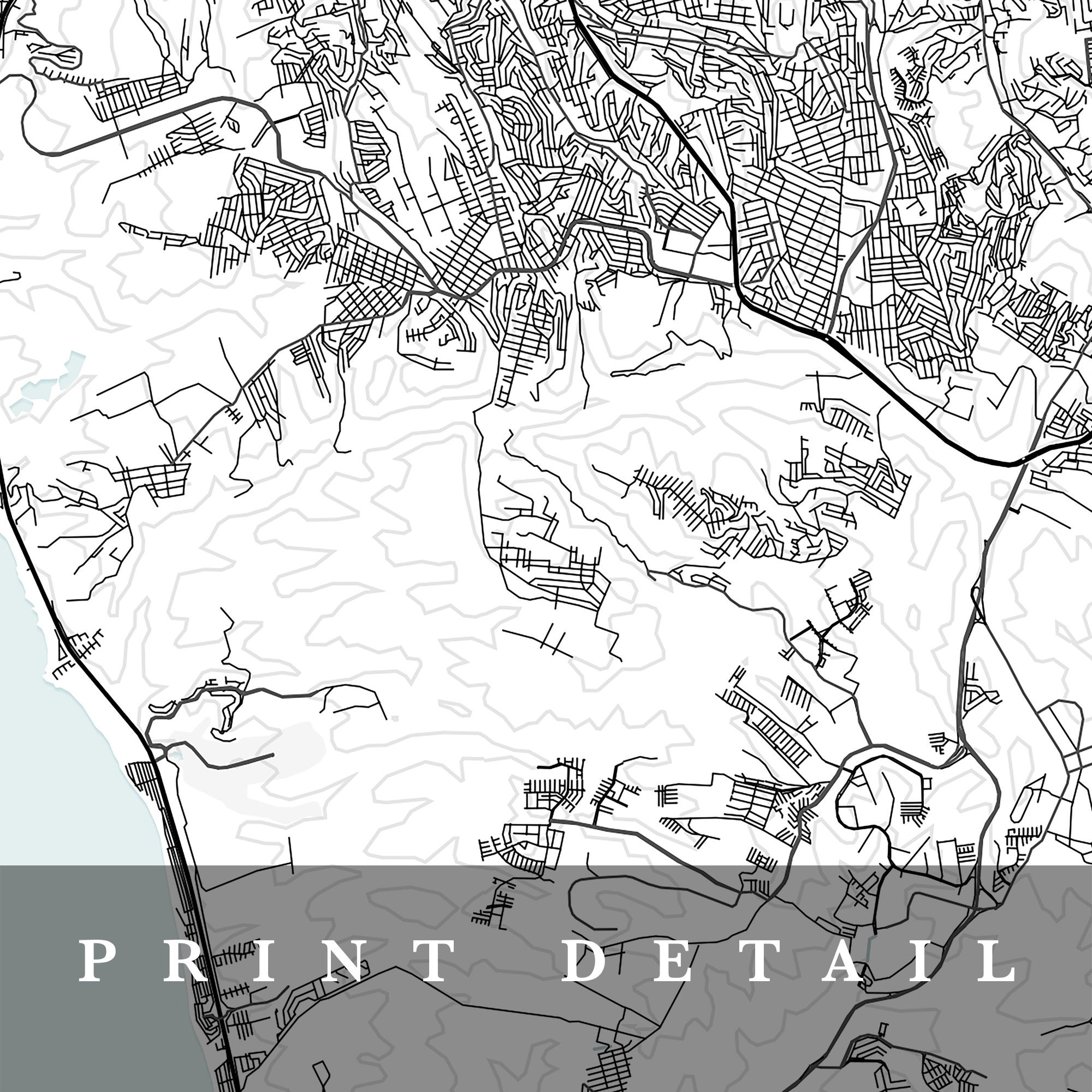 Tijuana Map Minimalist Map Tijuana Tijuana Print Tijuana - Etsy