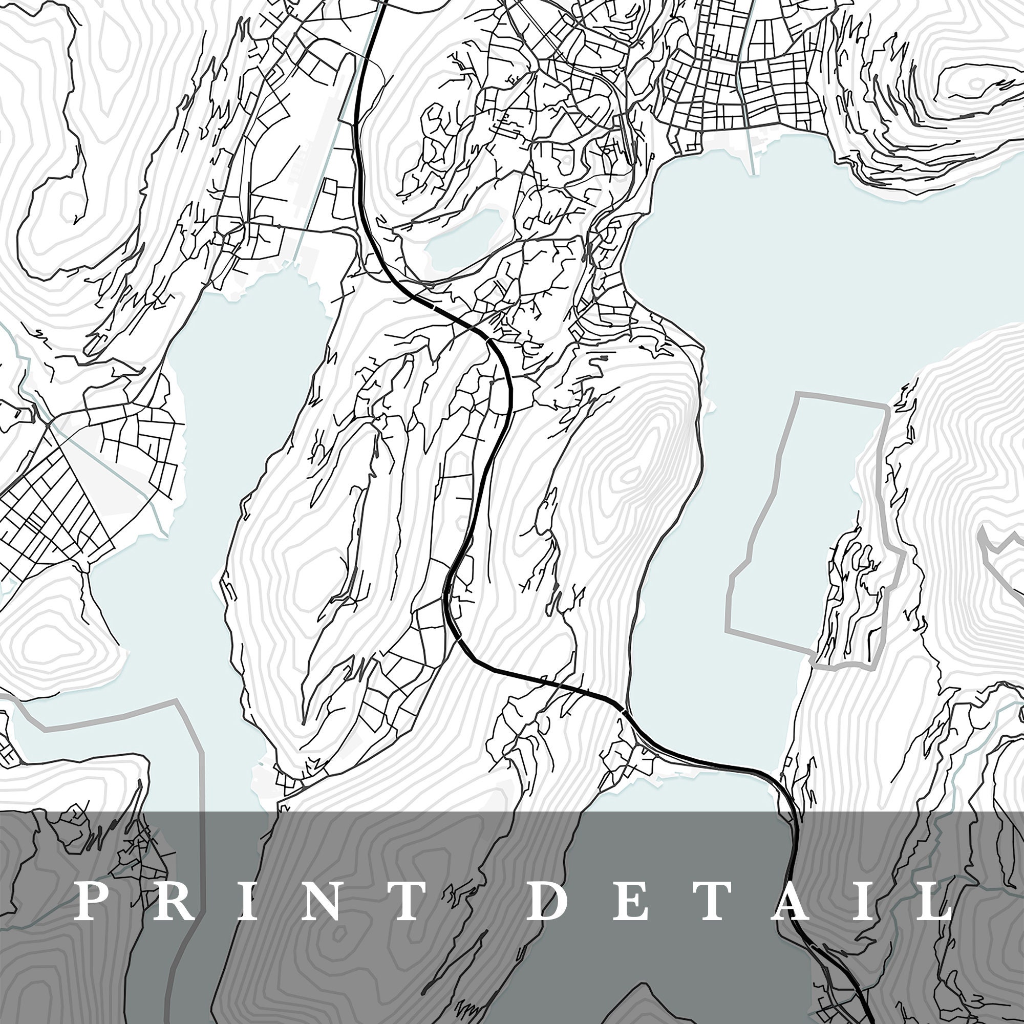 Lugano Map Lugano Switzerland City Map Home Town Map - Etsy