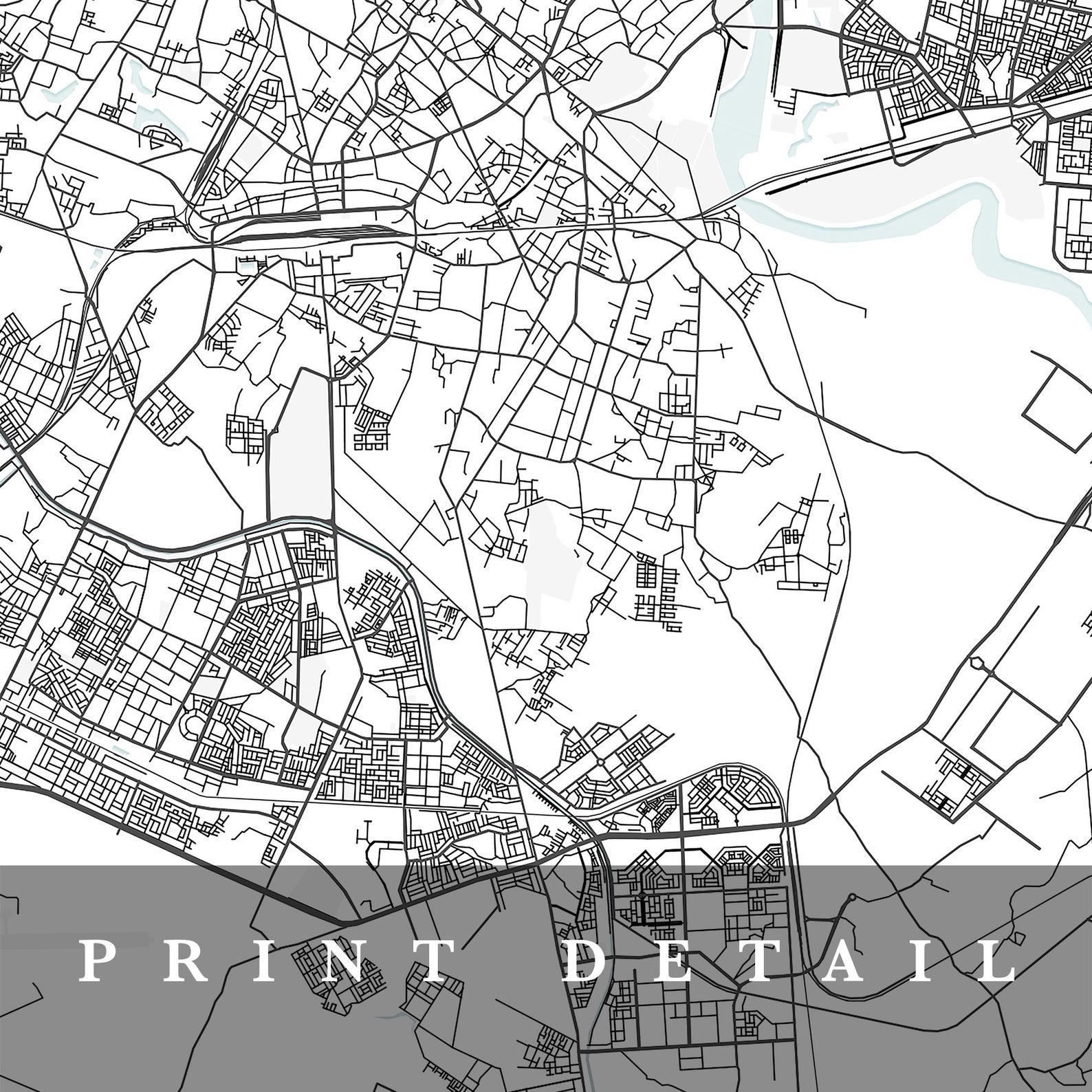Lucknow Map, Lucknow, India, City Map, Home Town Map, Lucknow Print ...