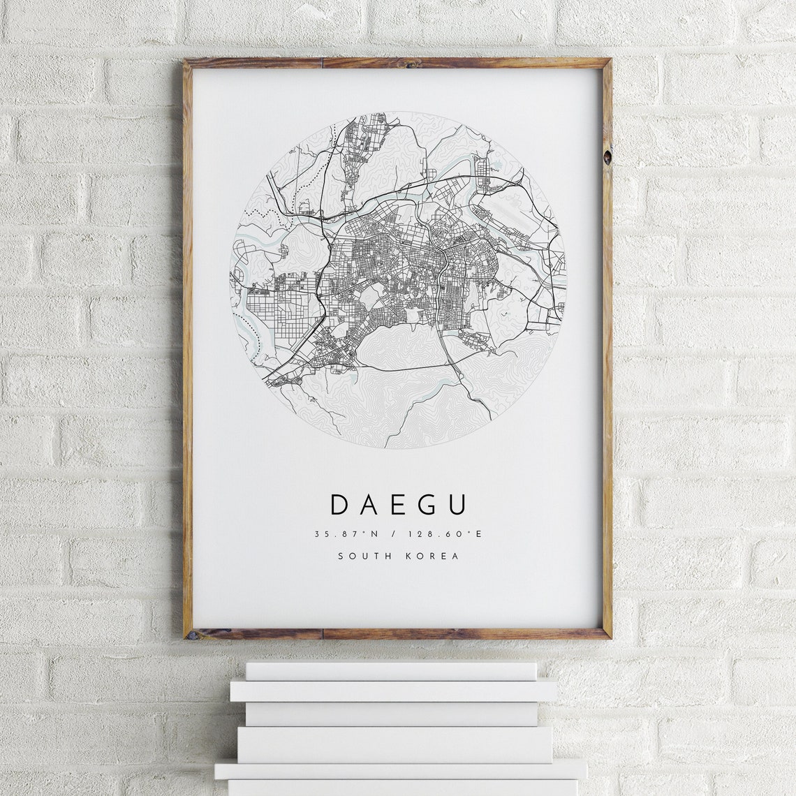 Daegu Map, Daegu, South Korea, City Map, Home Town Map, Daegu Print ...