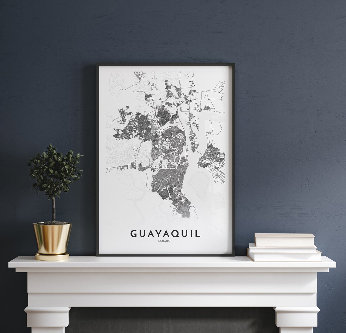 Guayaquil Map Guayaquil Ecuador City Map Print Map Poster - Etsy UK