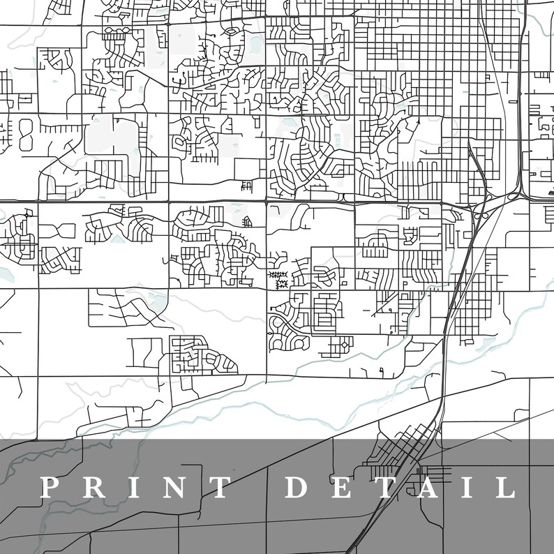 Greeley Map Greeley Colorado City Map Home Town Map - Etsy