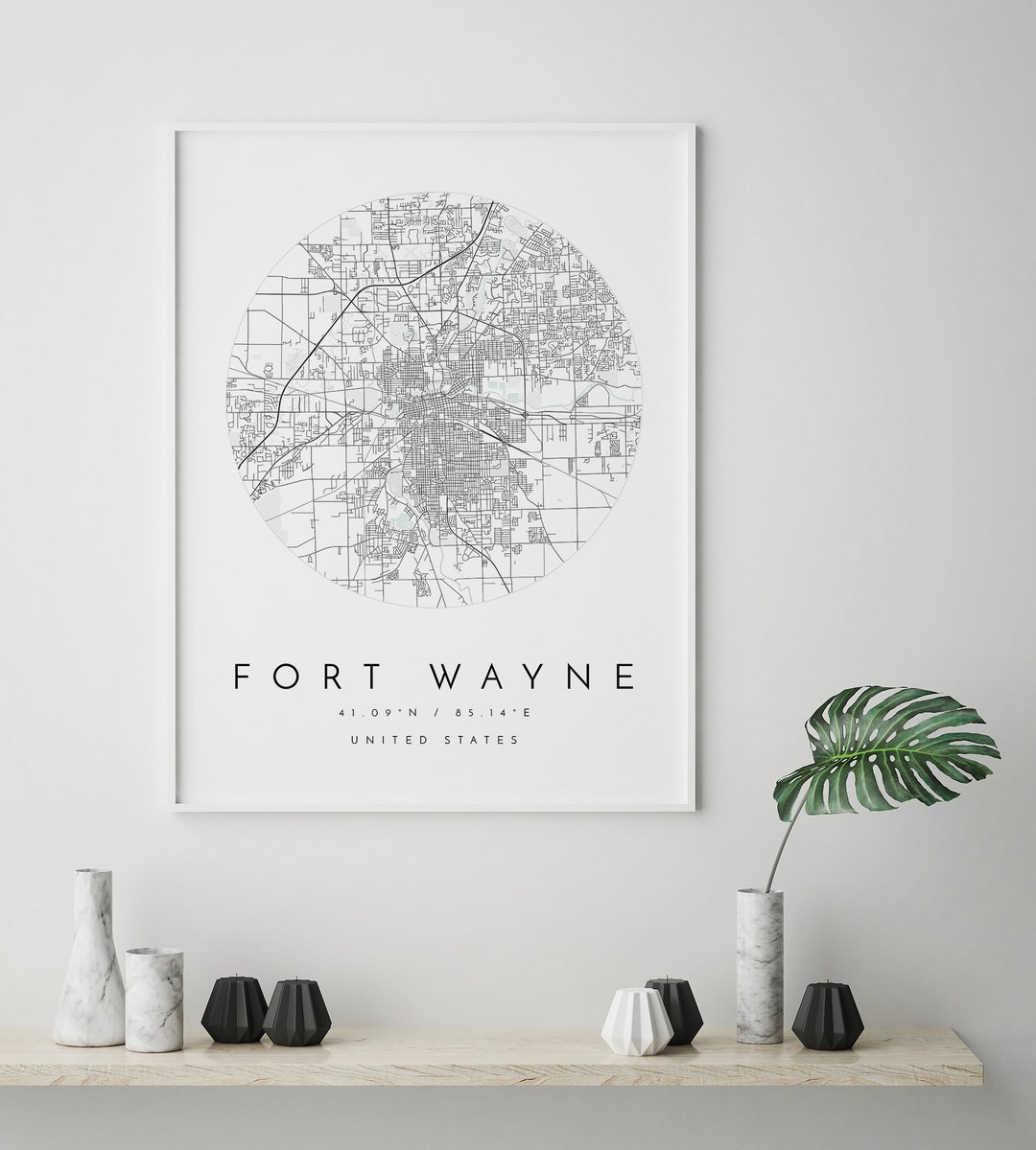 Fort Wayne Map, Fort Wayne, Indiana, City Map, Home Town Map, Fort ...