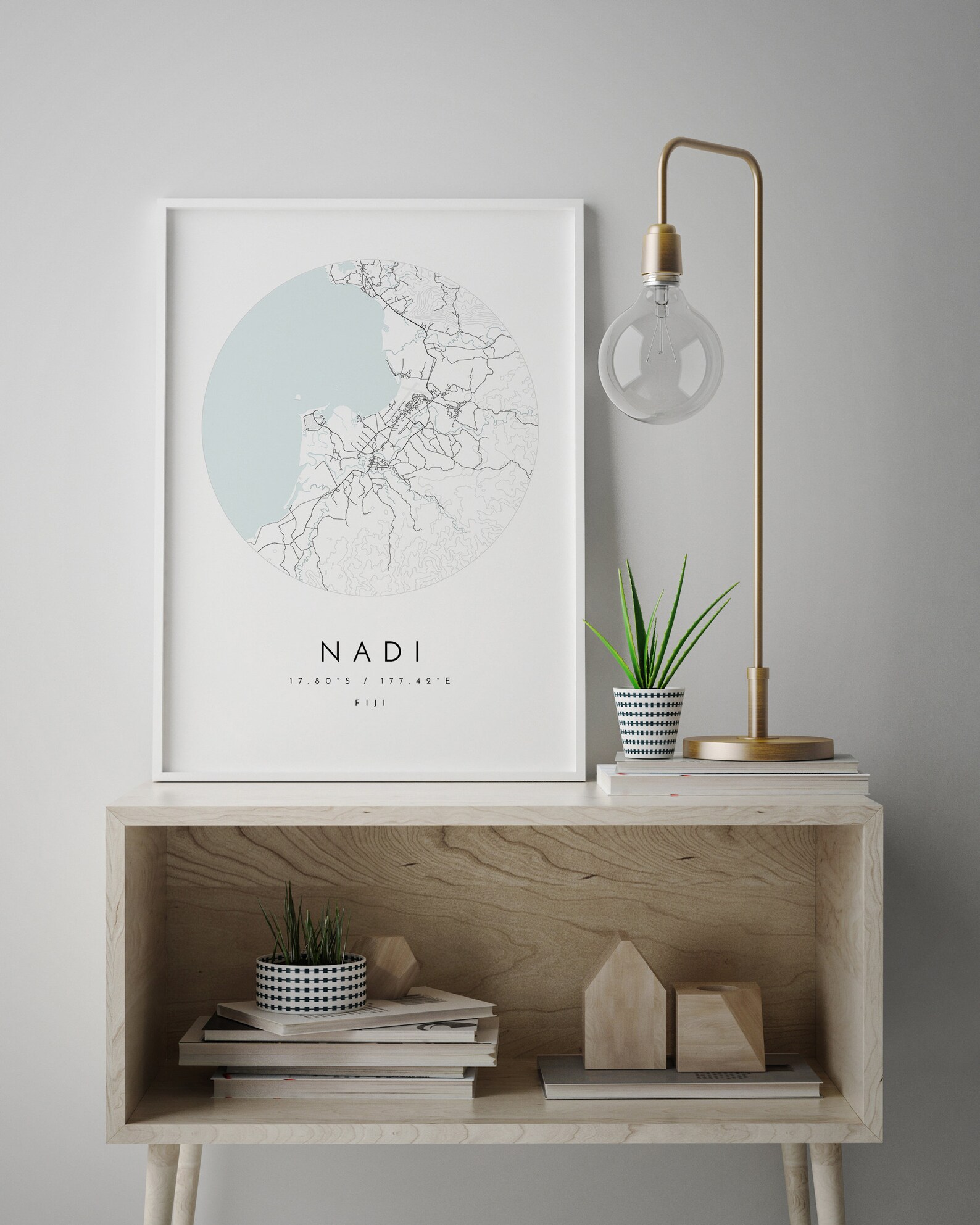 Nadi Map Nadi Fiji City Map Home Town Map Nadi Print | Etsy