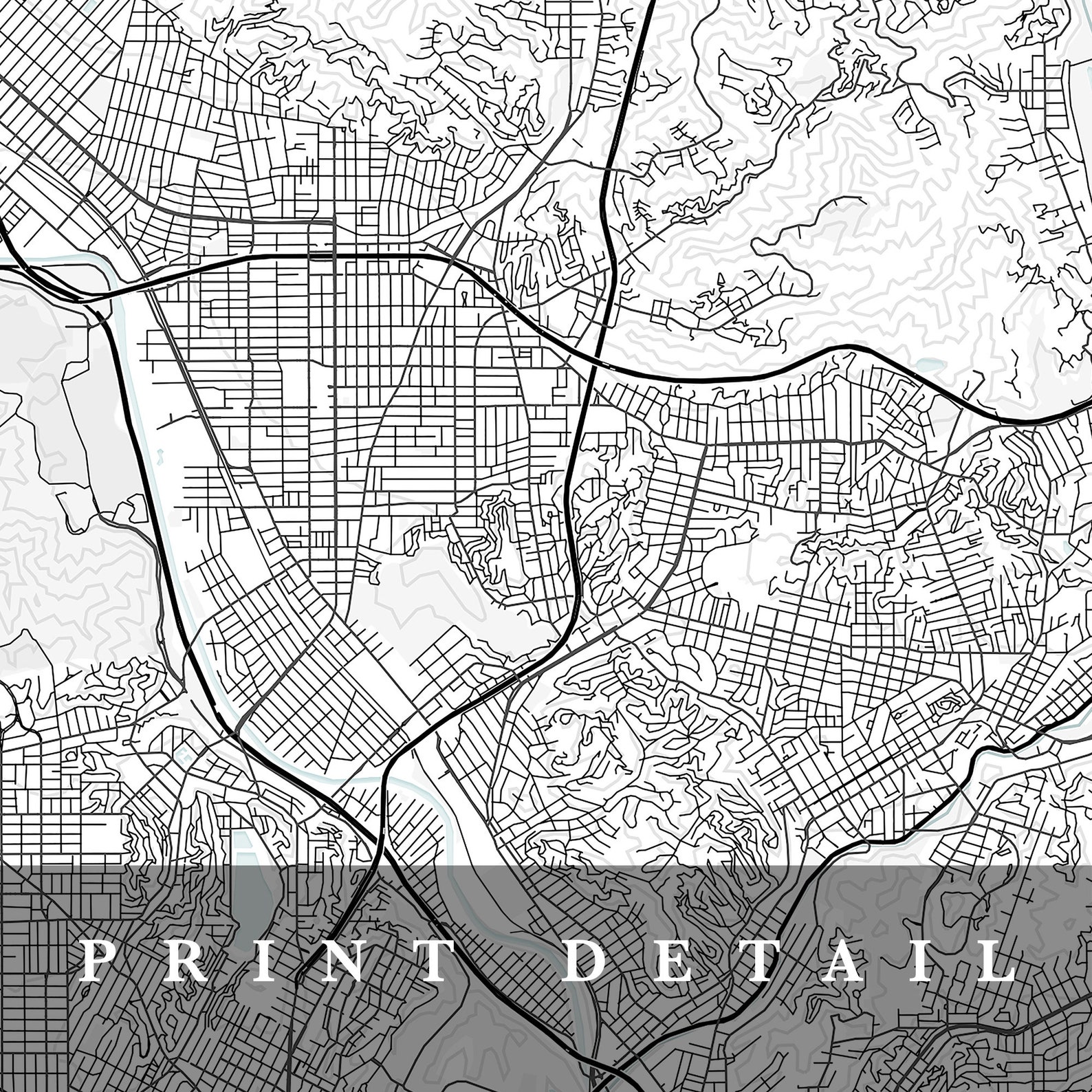 Glendale Map Glendale California City Map Home Town Map | Etsy