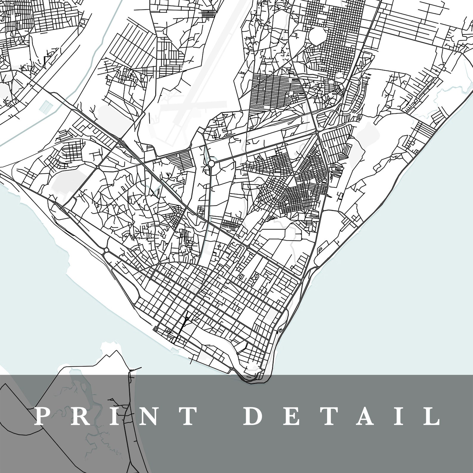 Maputo Map Maputo Mozambique City Map Home Town Map | Etsy
