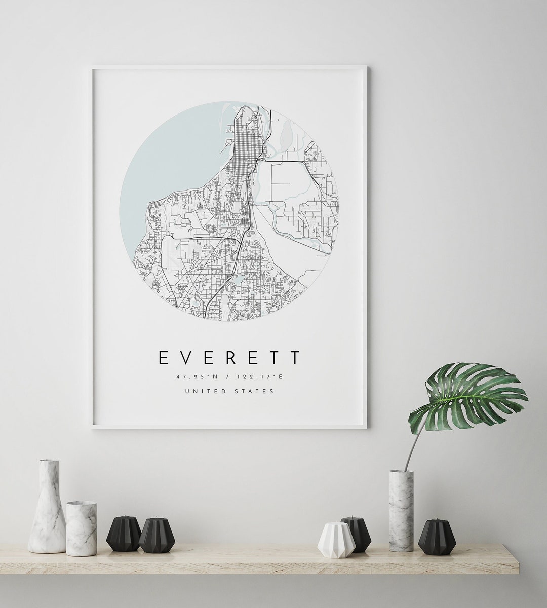 Everett Map, Everett, Washington, City Map, Home Town Map, Everett ...