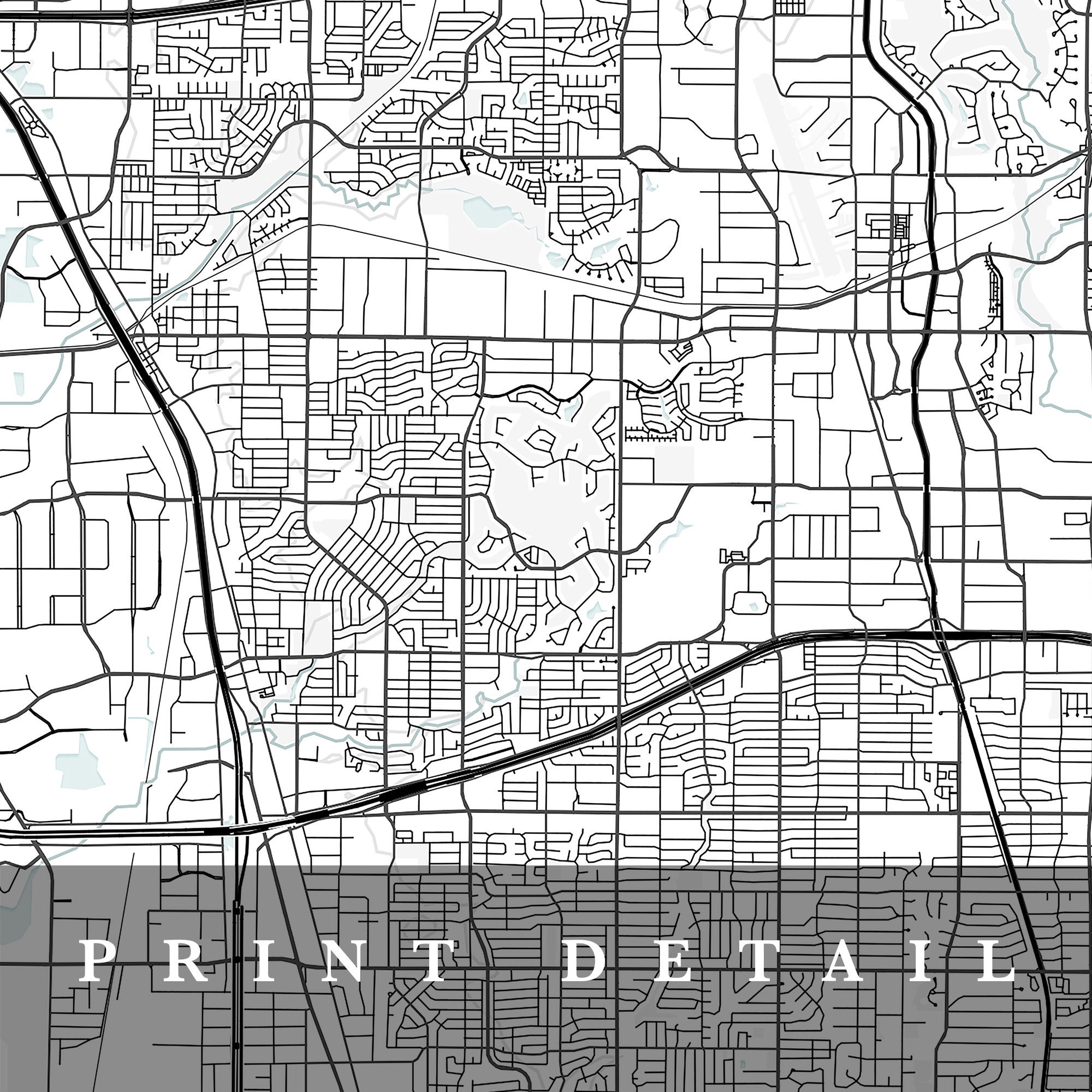 Carrollton Map Carrollton Texas City Map Home Town Map - Etsy