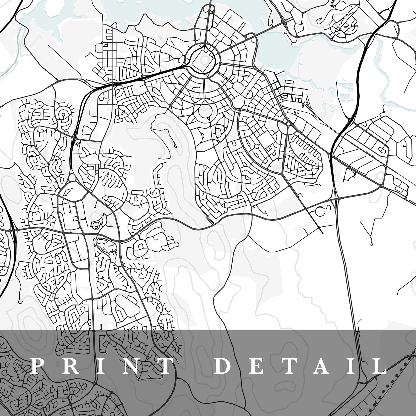 Canberra Map Canberra Australia City Map Home Town Map - Etsy UK