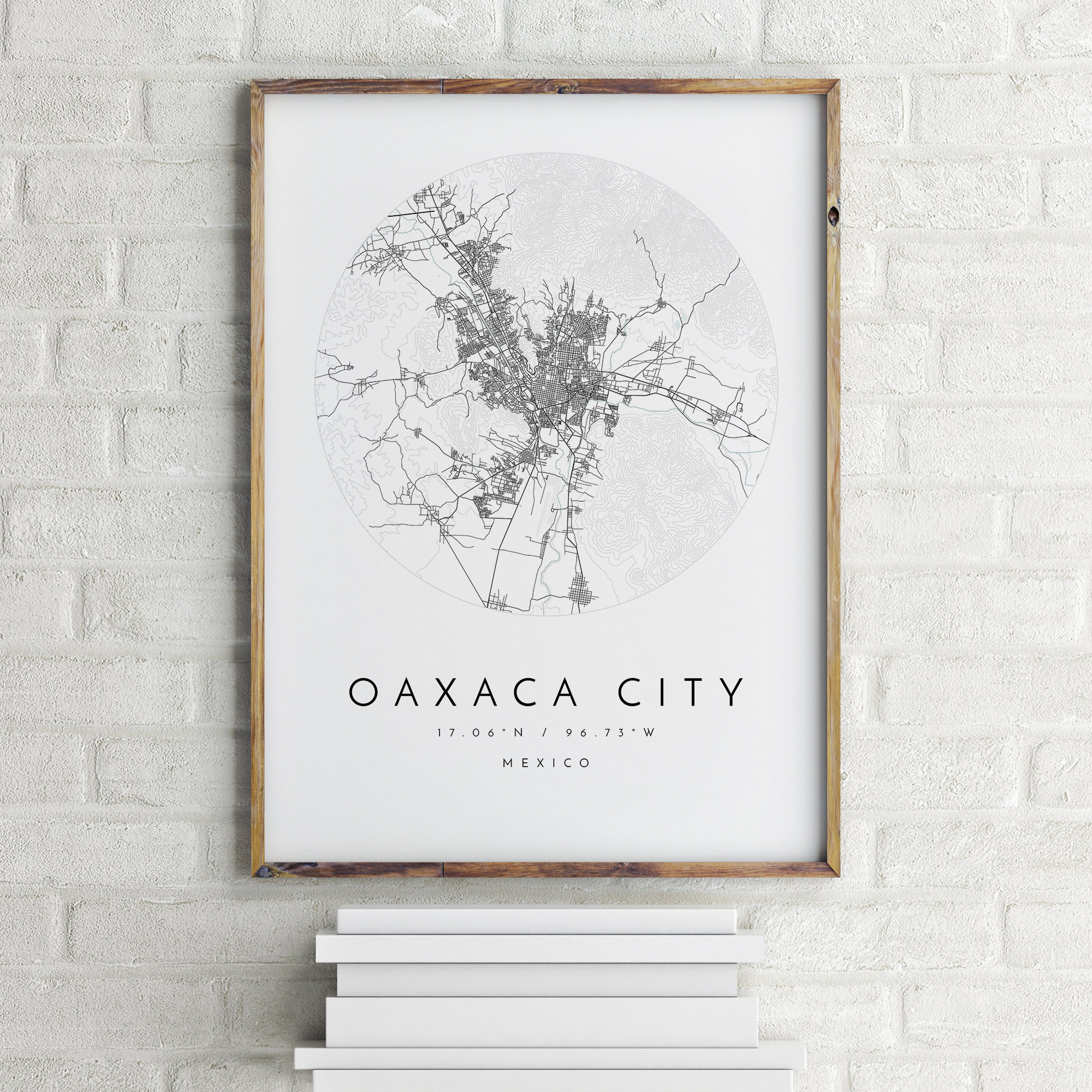Oaxaca City Map Oaxaca City Mexico City Map Home Town Map - Etsy