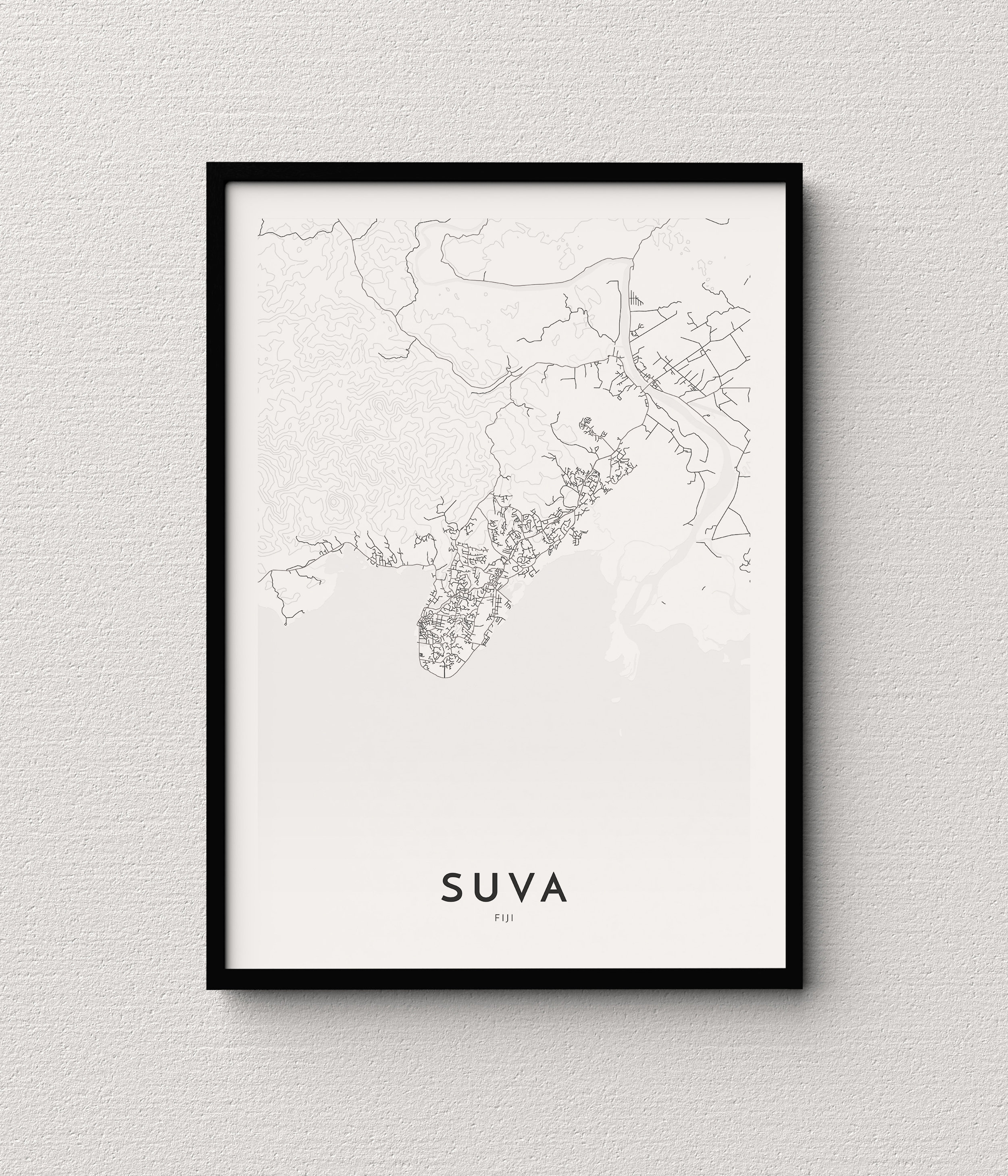 Suva Map Suva Fiji City Map Print Map Poster Map Print - Etsy