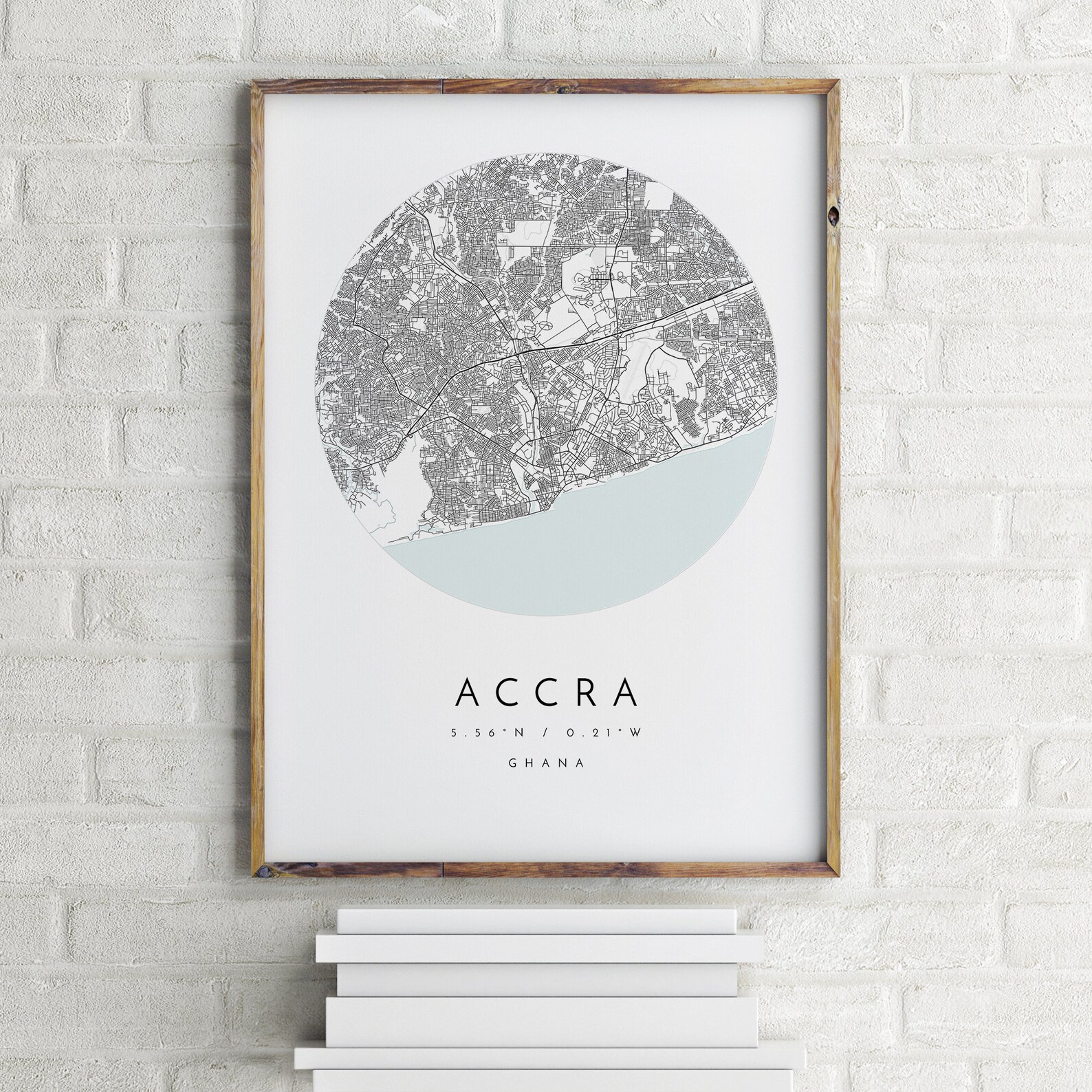 Accra Map Accra Ghana City Map Home Town Map Accra Print | Etsy