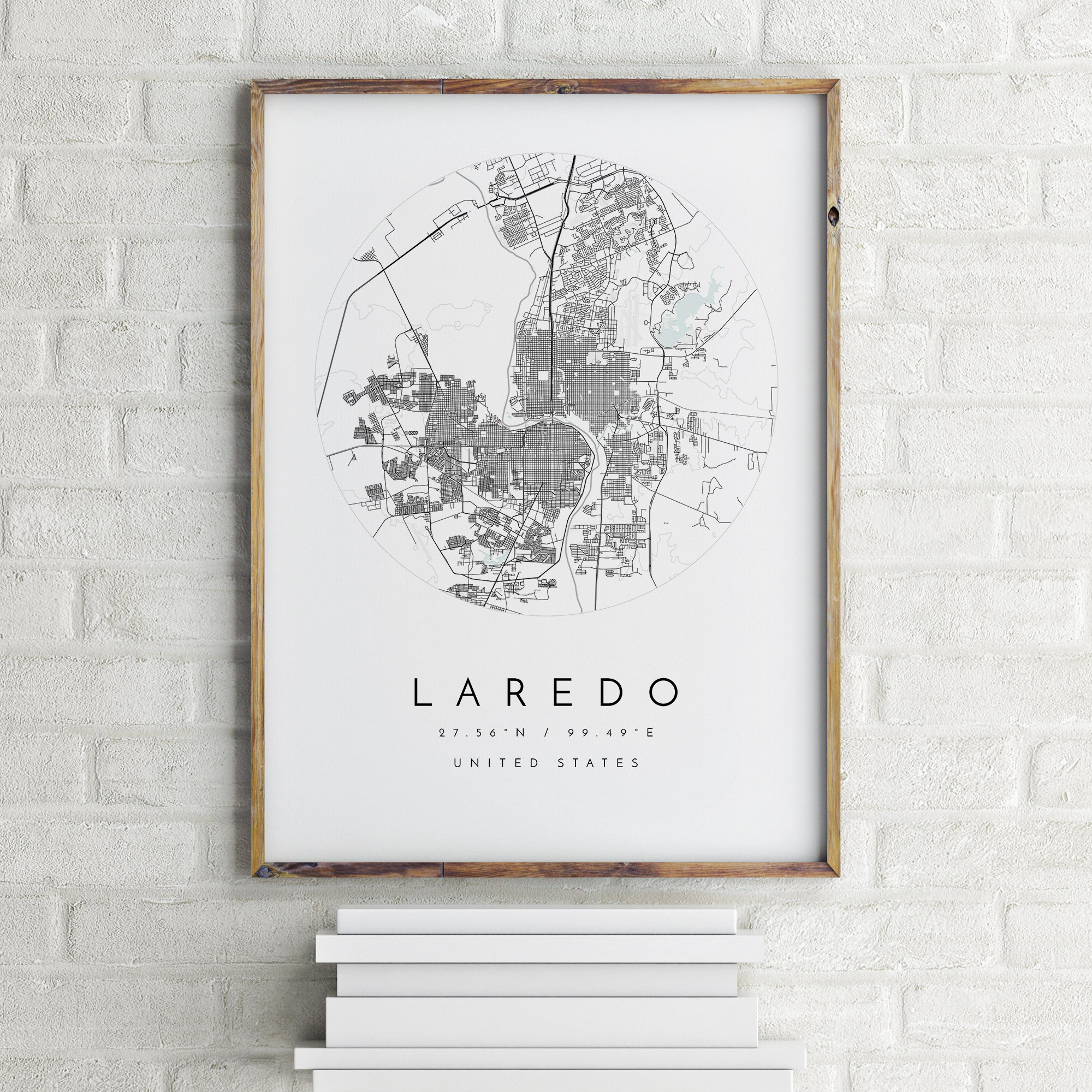 Laredo Map, Laredo, Texas, City Map, Home Town Map, Laredo Print, Wall ...