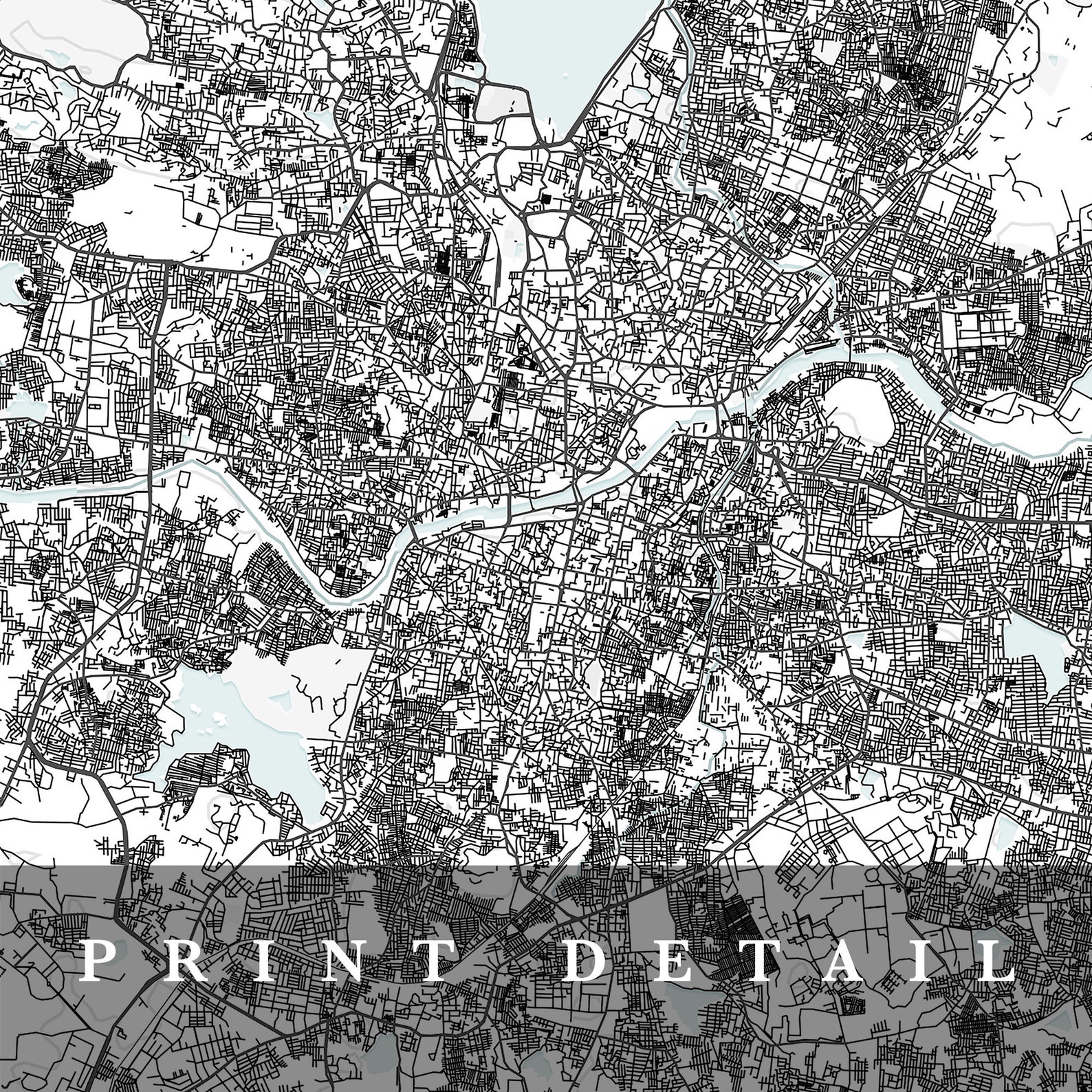 Hyderabad Map Hyderabad India City Map Home Town Map - Etsy UK