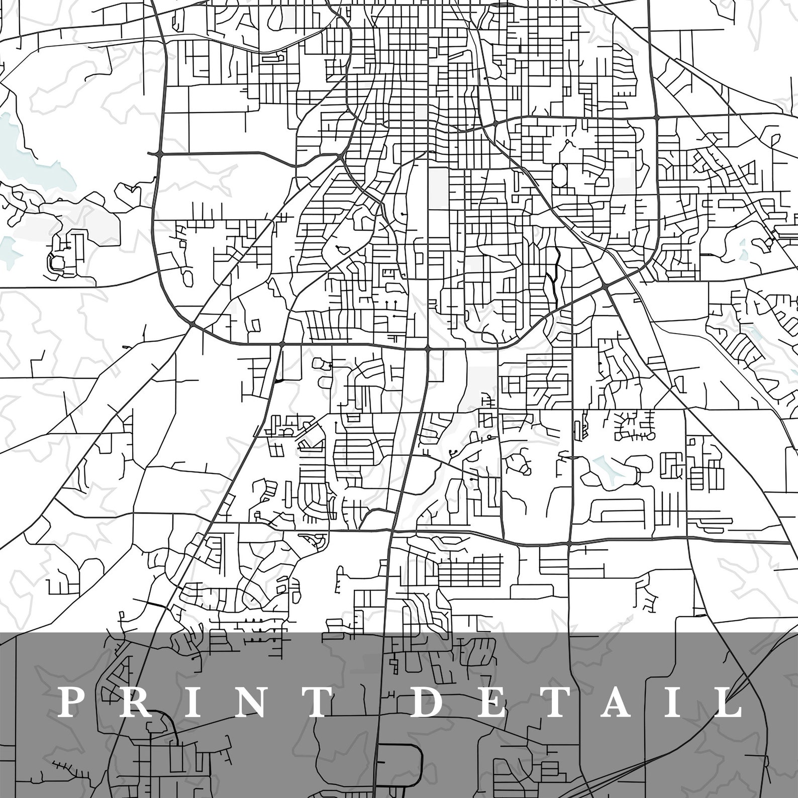 Tyler Map Tyler Texas City Map Home Town Map Tyler Print - Etsy