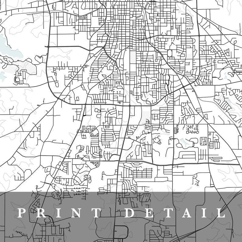 Tyler Map Tyler Texas City Map Home Town Map Tyler Print - Etsy