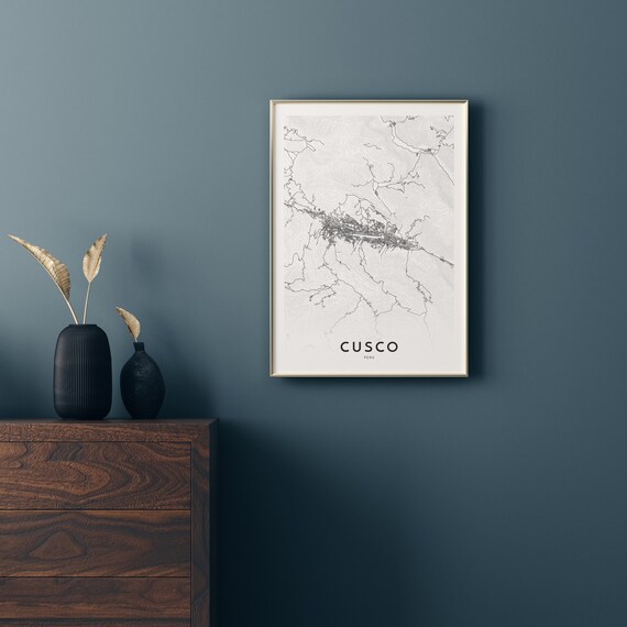 Cusco map art map of Cusco city map print Cusco map map print Cusco ...