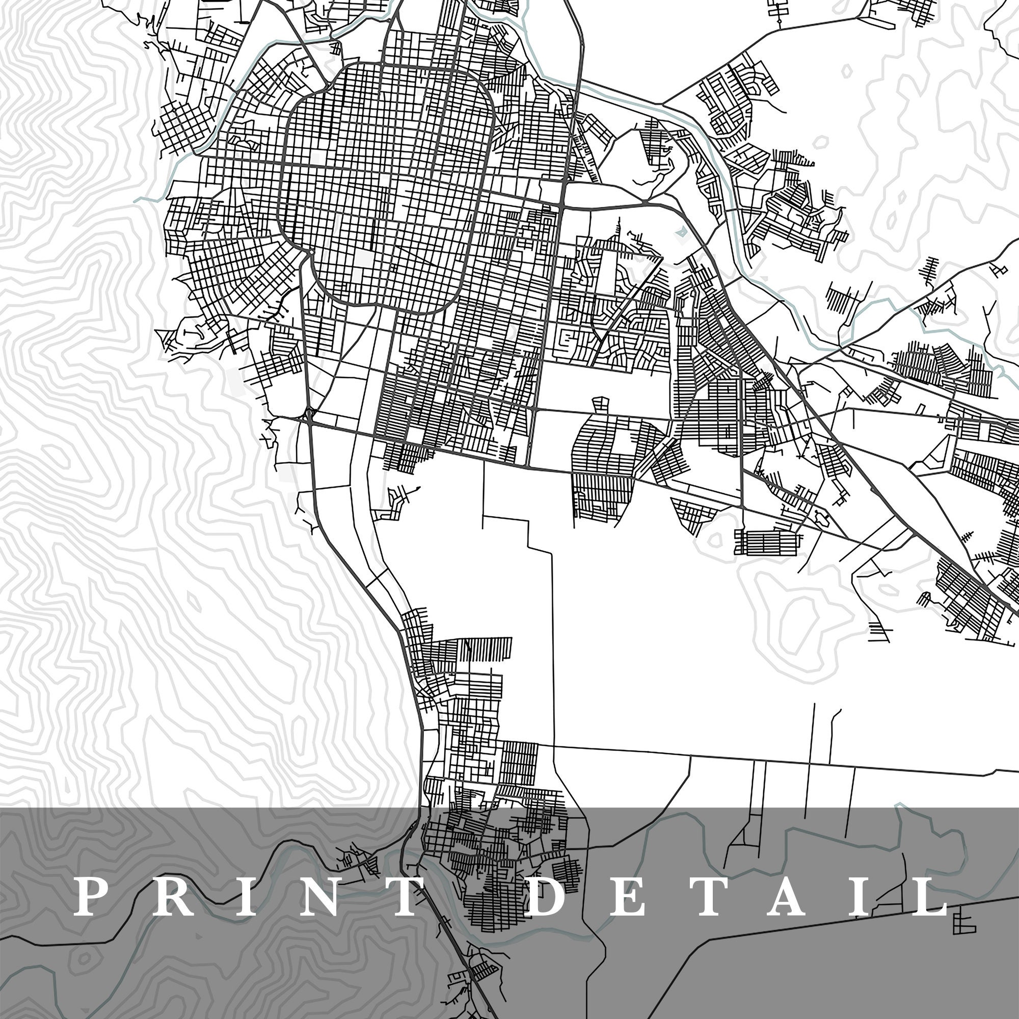 San Pedro Sula Map San Pedro Sula Honduras City Map Home - Etsy
