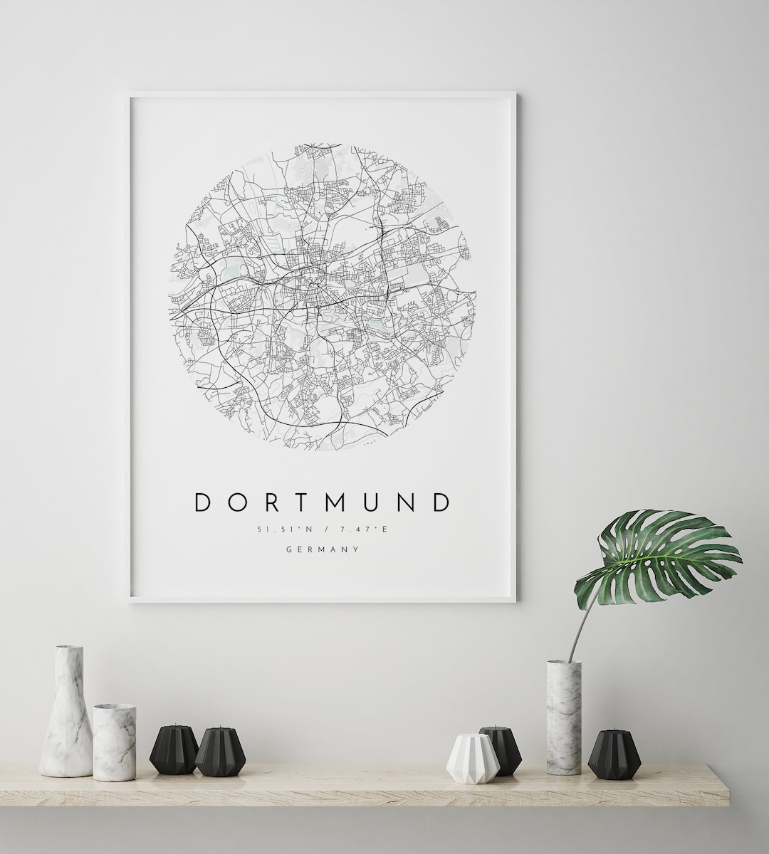 Dortmund City Map, Dortmund Poster, Dortmund Map Poster, Dortmund Art ...