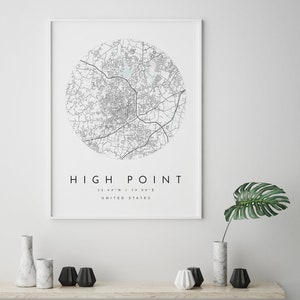 High Point Map, High Point, North Carolina, City Map, Home Town Map ...