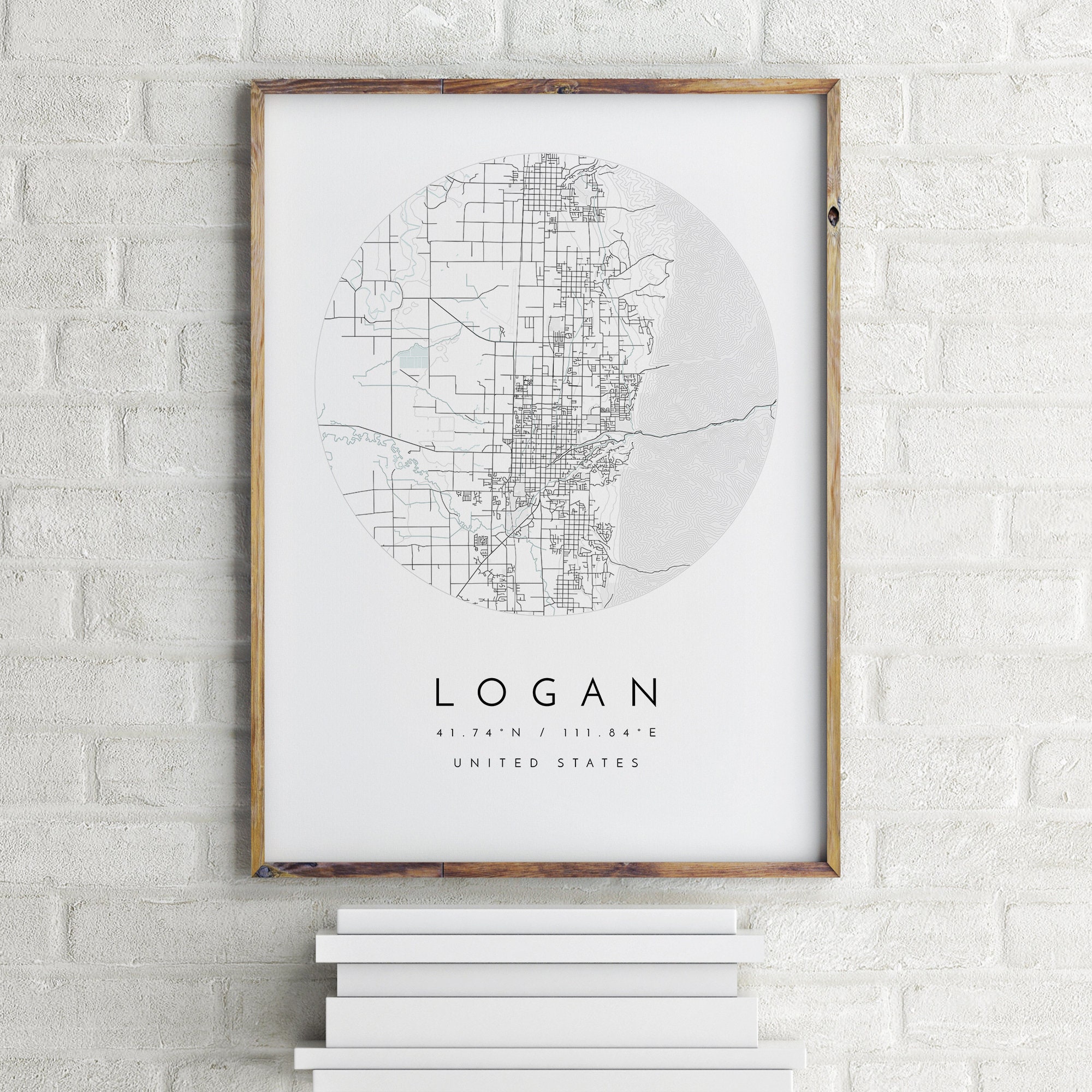 Logan Map Logan Utah City Map Home Town Map Logan Print | Etsy