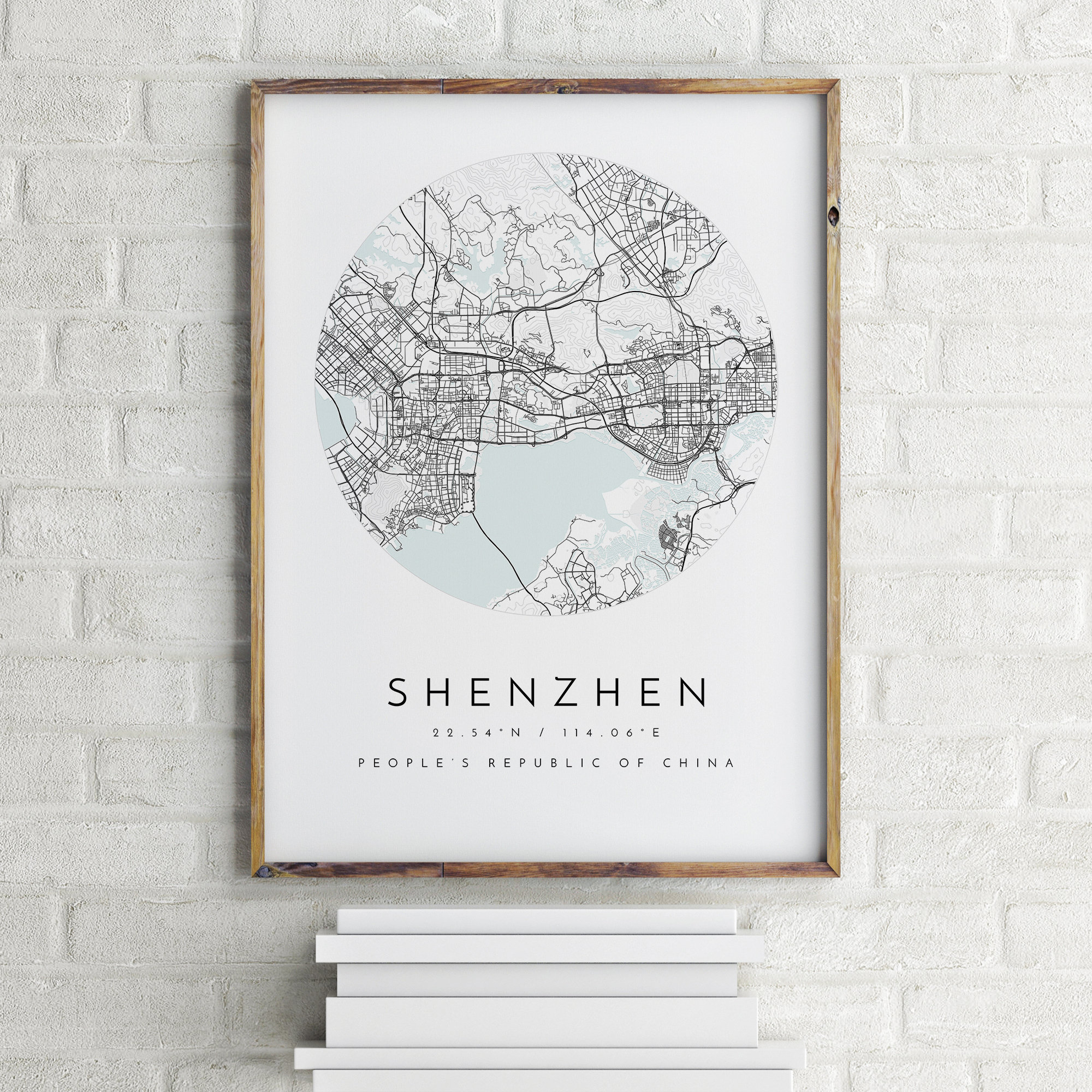 Shenzhen Map Shenzhen People's Republic of China City - Etsy