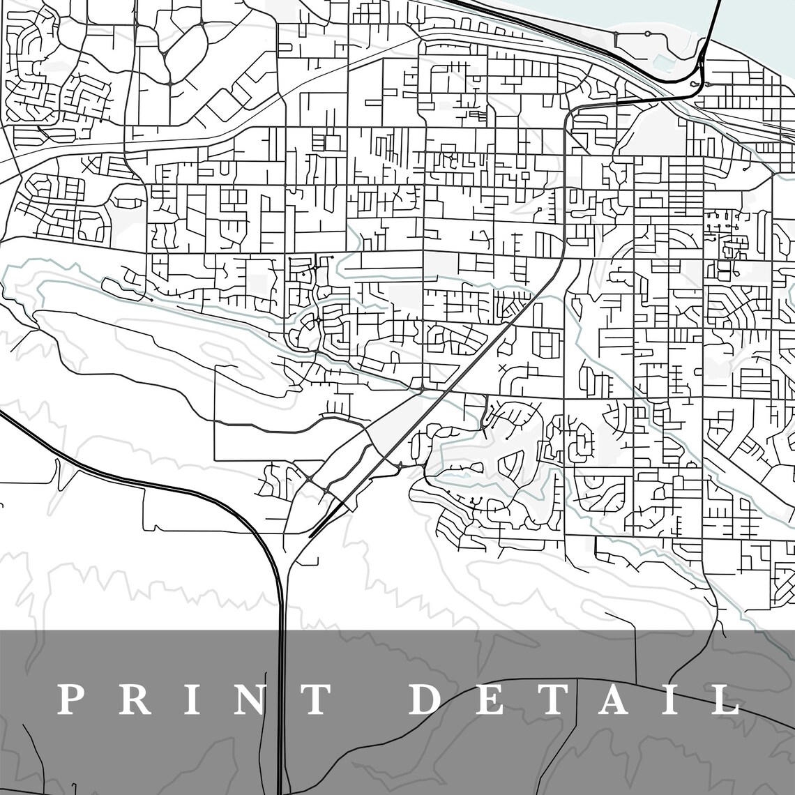 Kennewick Map Kennewick Washington City Map Home Town Map | Etsy