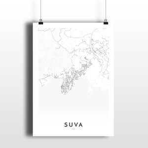 Suva Map Suva Fiji City Map Print Map Poster Map Print - Etsy