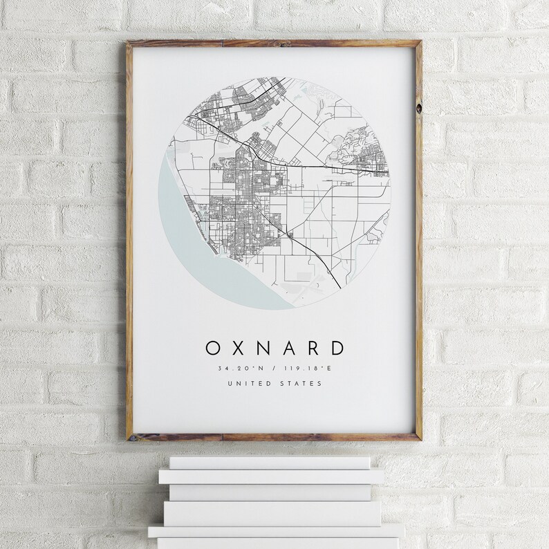 Oxnard Map, Oxnard, California, City Map, Home Town Map, Oxnard Print ...