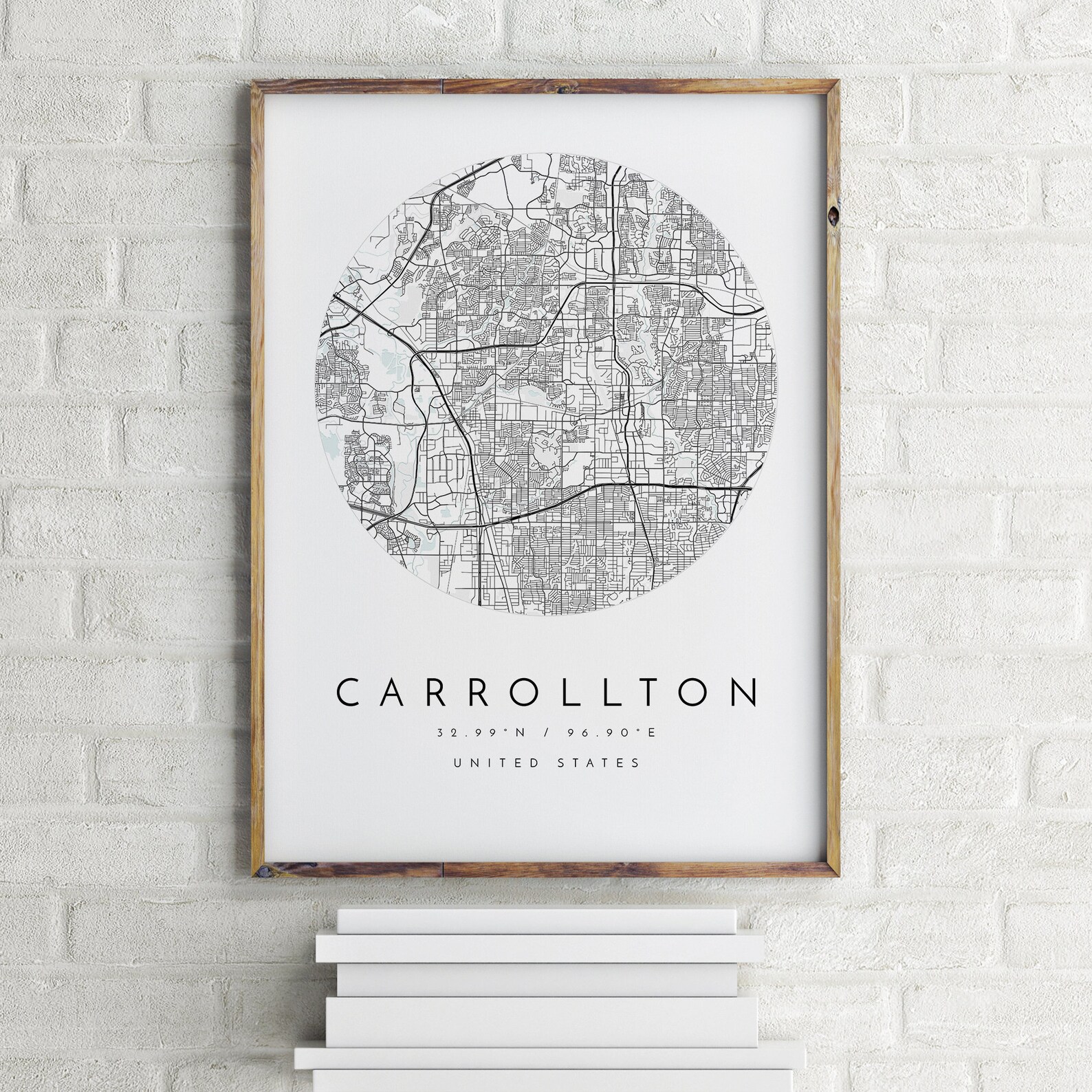 Carrollton Map Carrollton Texas City Map Home Town Map - Etsy