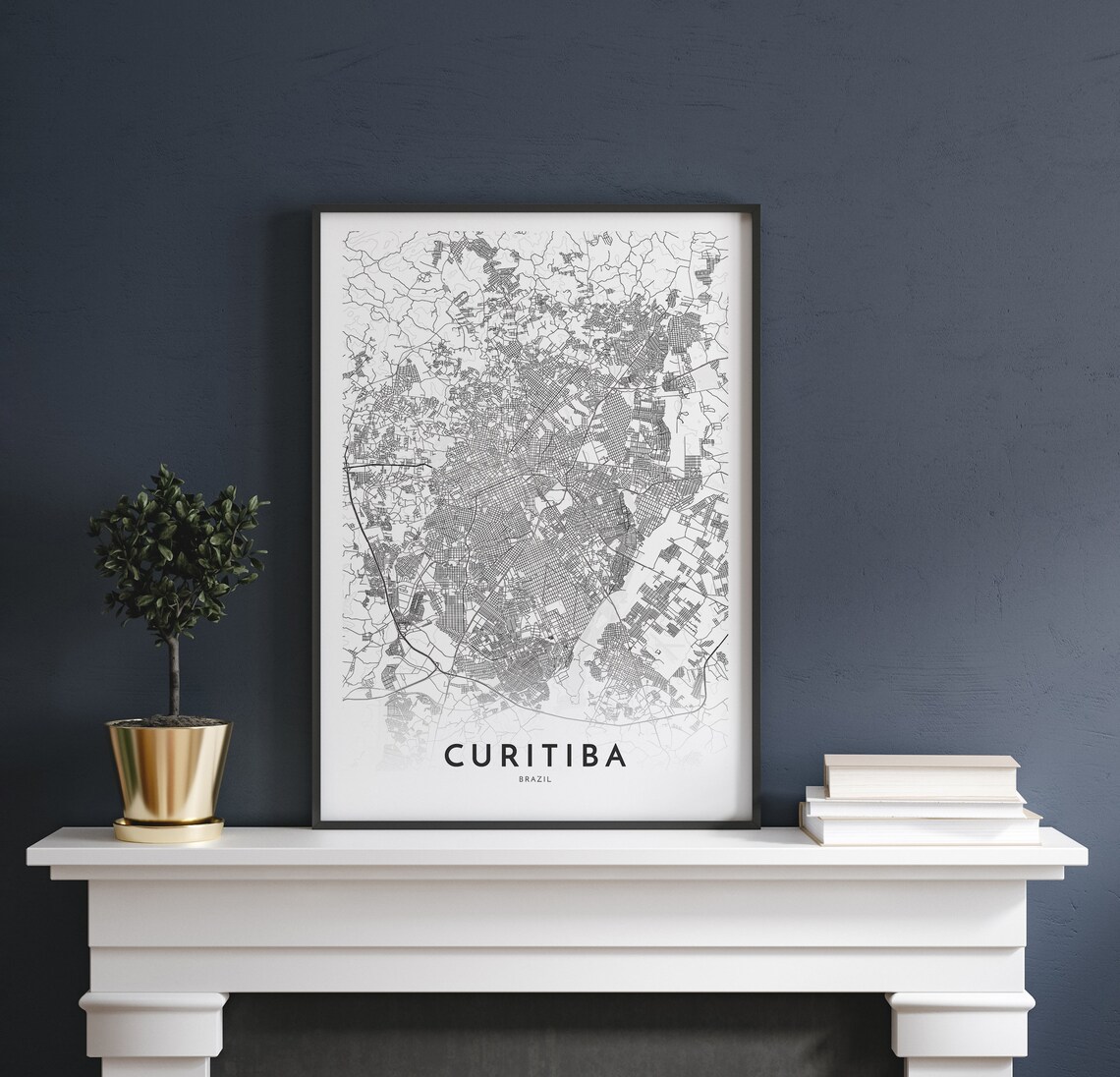 Curitiba Map Curitiba Brazil City Map Print Map Poster - Etsy UK