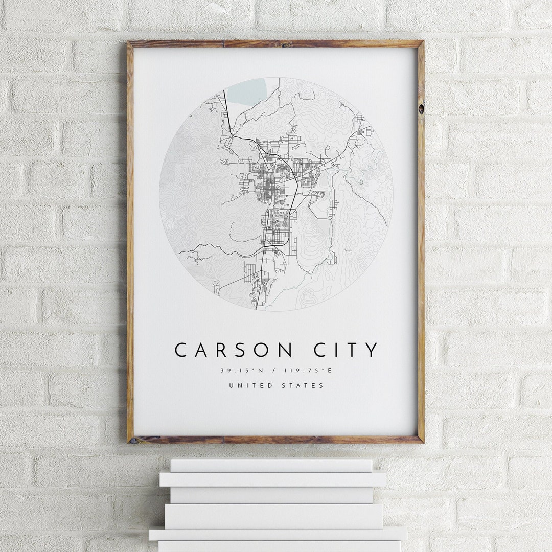 Carson City Map, Map of Carson City, Home Town Map, City Map, Carson ...