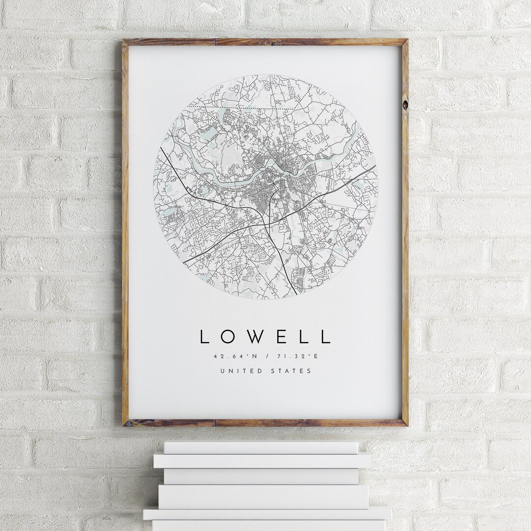 Lowell Map, Lowell, Massachusetts, City Map, Home Town Map, Lowell ...