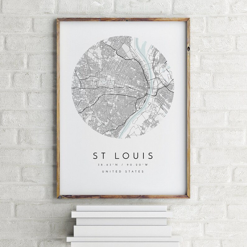 St Louis Map St Louis Poster St Louis Map Poster St Louis - Etsy
