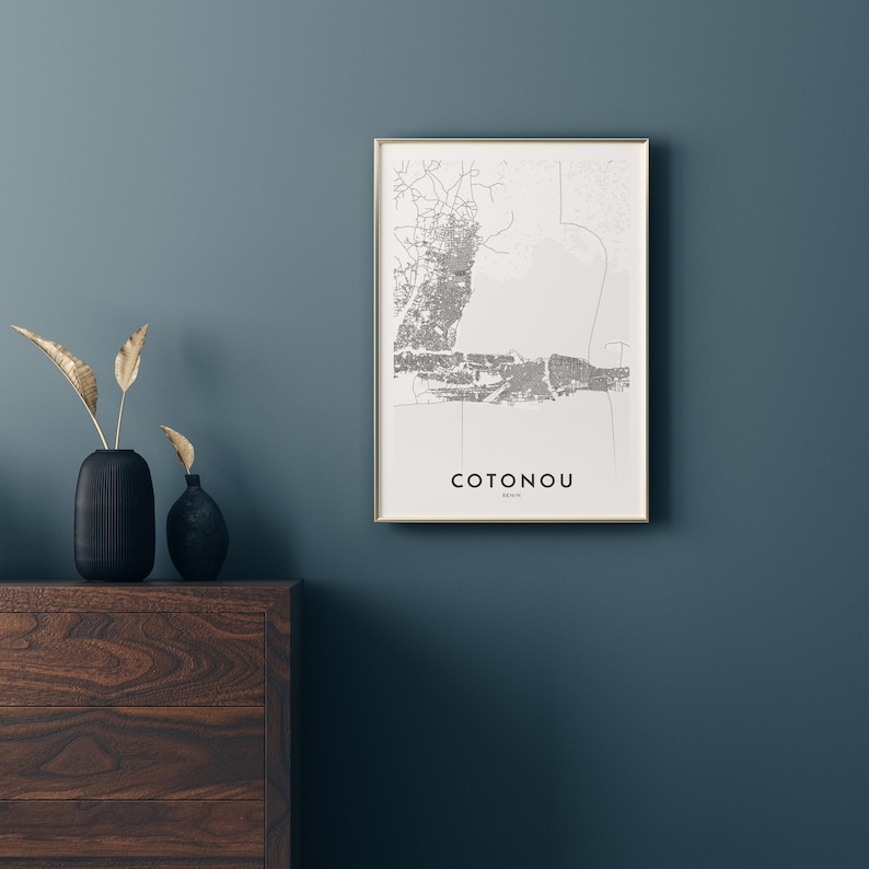 Cotonou Map Cotonou Benin City Map Print Map Poster Map - Etsy UK