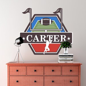 Football Wall Decal Customize With Any Name and Team Colors! Removable ...